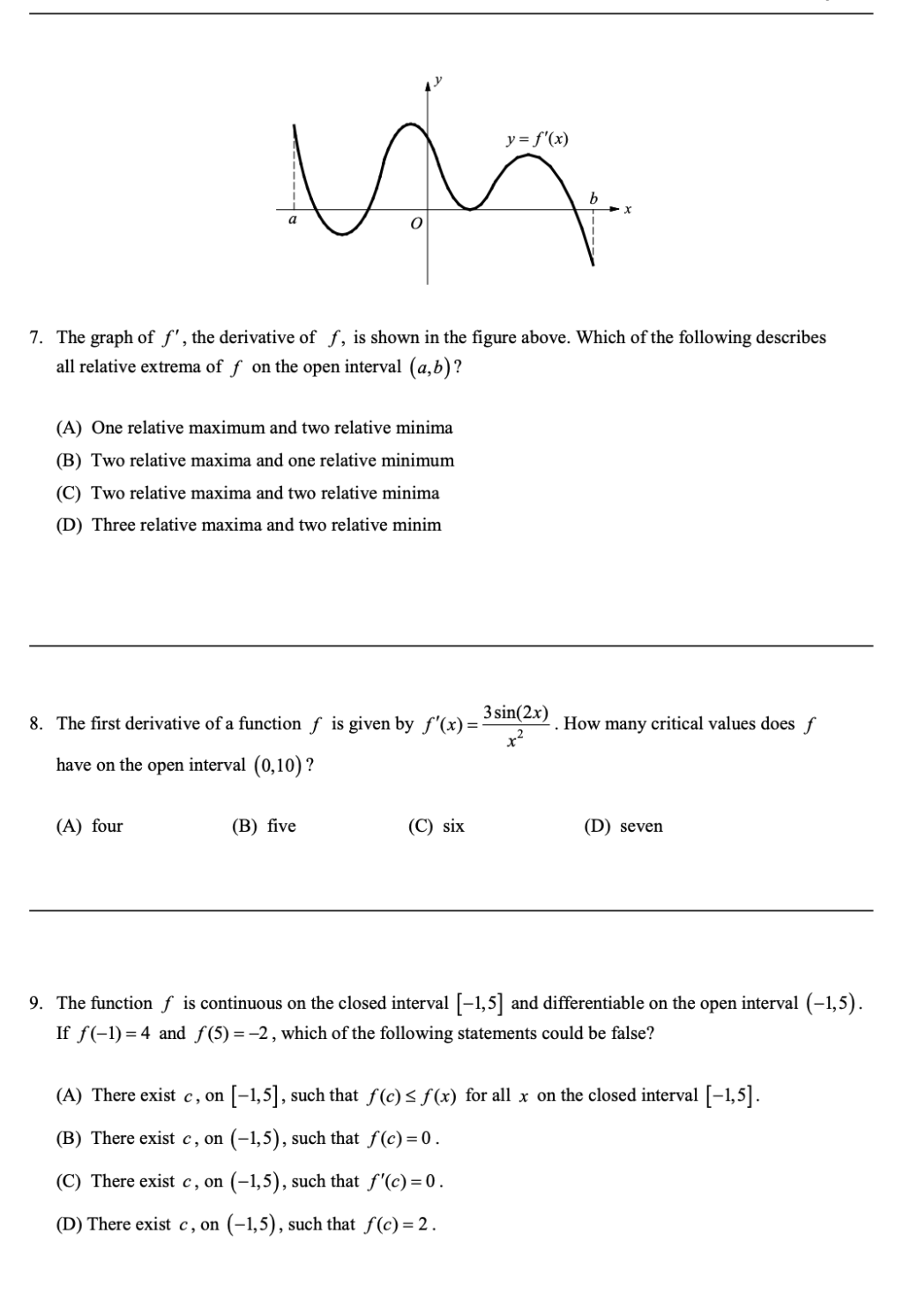 The First Derivative Test And The Extreme Values Of Functions Top